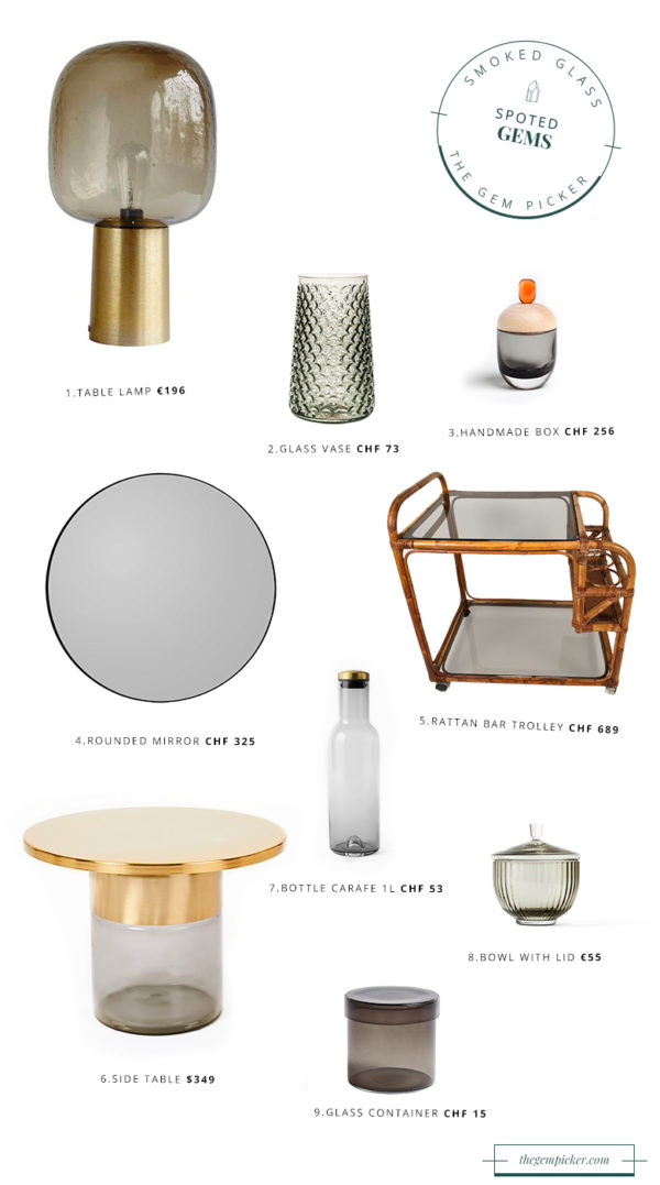 9 Chic-to-Death Smoked Glass Items That Will elevate Your Interior ...